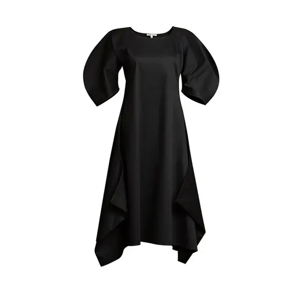 BIANCA POPP Puff Sleeve Cotton Midi Dress