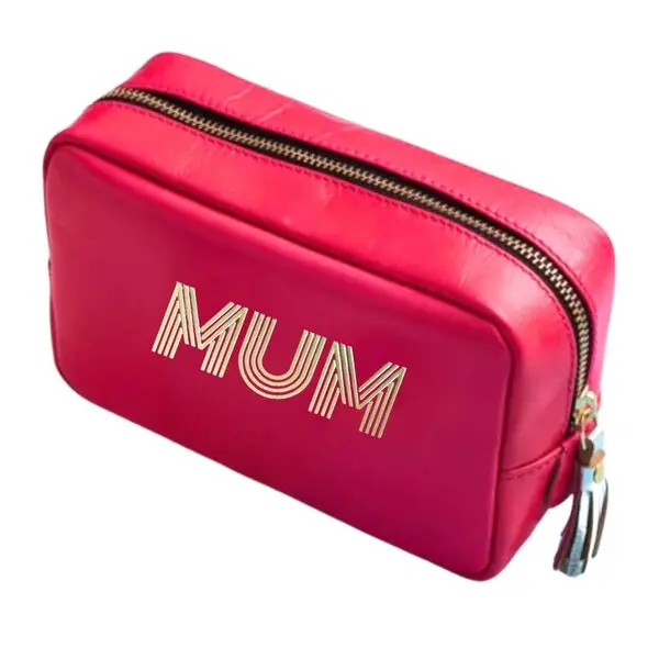 VIDA VIDA Leather Make-up Bag With Tassel - Pink