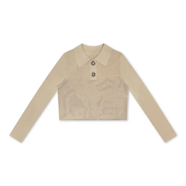 ROCH PEREL Knit Crystal Top