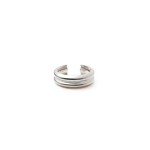 SHABELLA NYC Double Stack Ear Cuff - Silver
