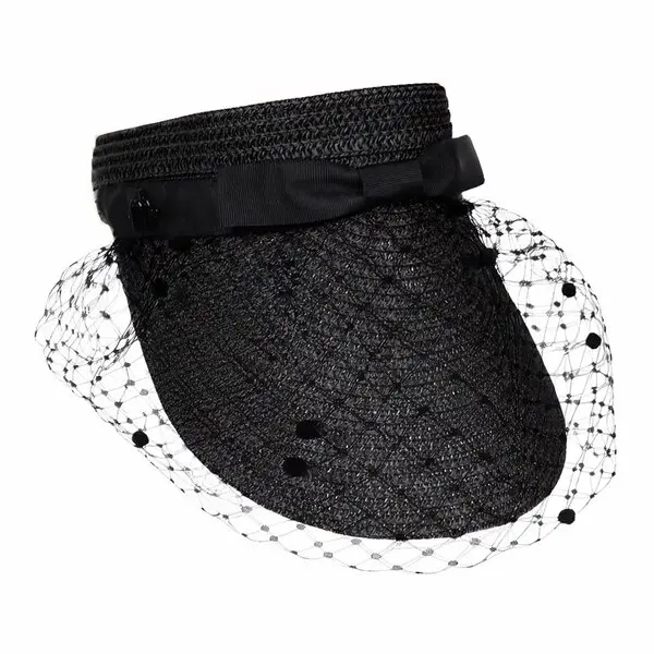 MISA HARADA MILLINERY Kiki Dotted Veil Sun Visor - Black