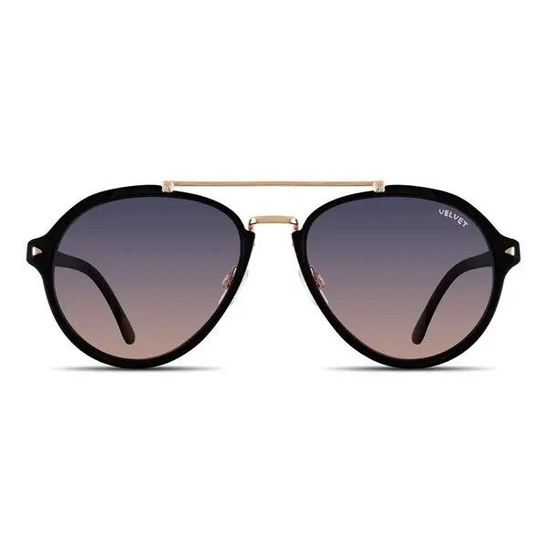 VELVET EYEWEAR Aviator Sunglasses - Black