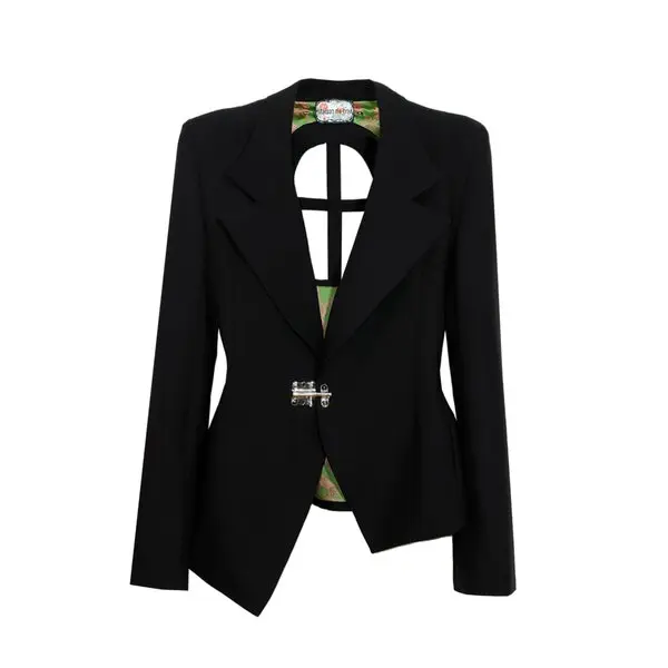 MAISON DE HOE La Lunette Window Solid Asymmetric Blazer