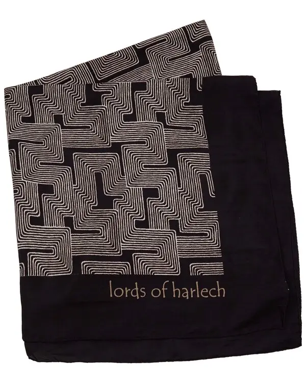 LORDS OF HARLECH Sapphira Inter Twine Printed Scarf - Black