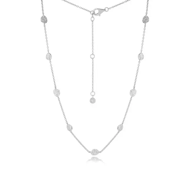 MOON LONDON Mona Sterling Disc Necklace - Silver