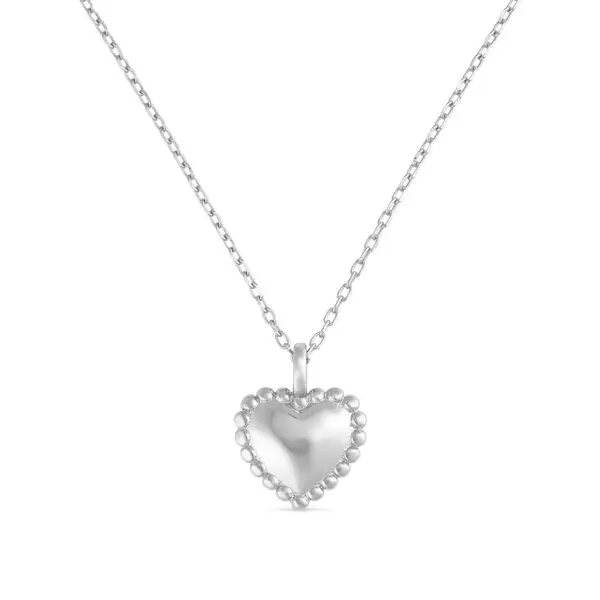 ELK & BLOOM Sterling Heart Pendant Necklace - Silver