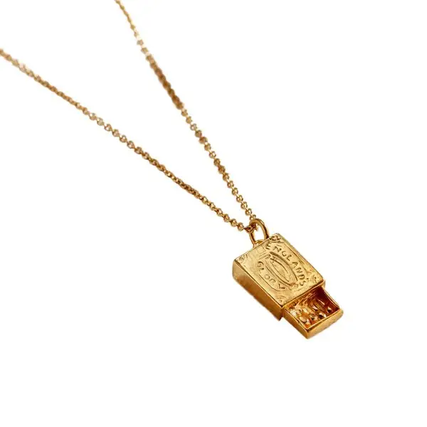 POSH TOTTY DESIGNS Matchbox Charm Necklace - Gold