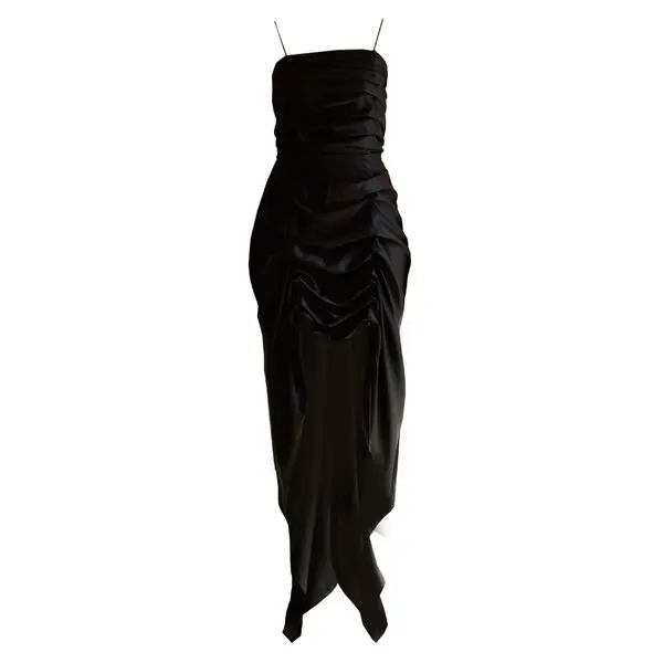 FORMULA S7 Silk Ruched Bungee Dress