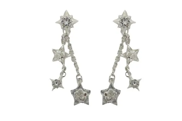 VICKISARGE Neutrals / Radiant Dangle Earrings - Silver