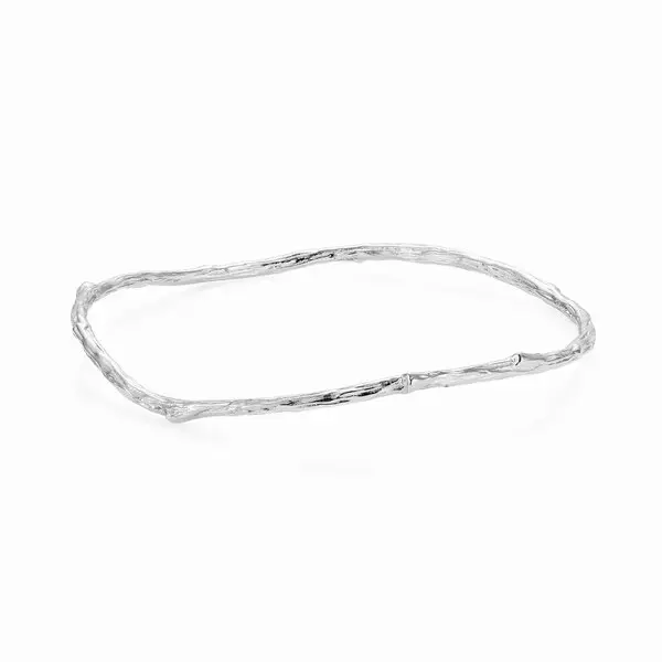 YASMIN EVERLEY JEWELLERY Oxidised Twig Bangle - Silver