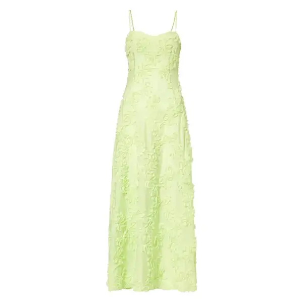 AMY LYNN Semi Sheer Floral Maxi Dress
