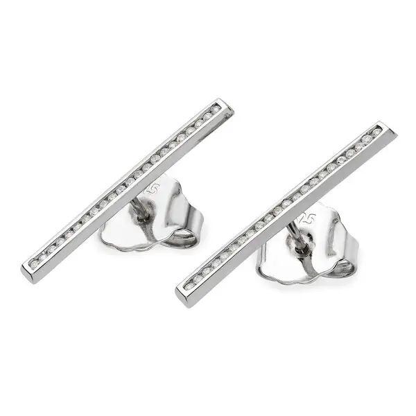 LUCY QUARTERMAINE Solid Sterling Key Stud Earrings - Silver
