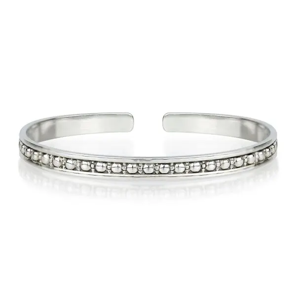 CHARLOTTE'S WEB JEWELLERY Maharani Beaded Cuff Bracelet - Silver
