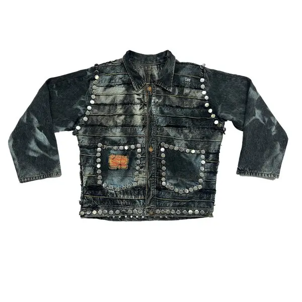 ZASTASTUDIO Carbon Clash Upcycled Denim Jacket - Black