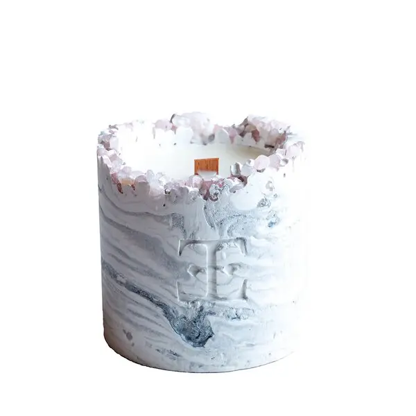 Esti Living Glow Gemstone Candle Large - Silver