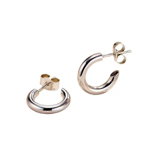 POSH TOTTY DESIGNS Flow Small Open Hoop Sterling Earrings - Silver