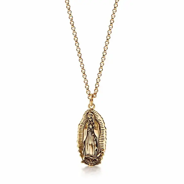NIALAYA JEWELRY Our Lady Of Guadalupe Pendant Necklace - Gold