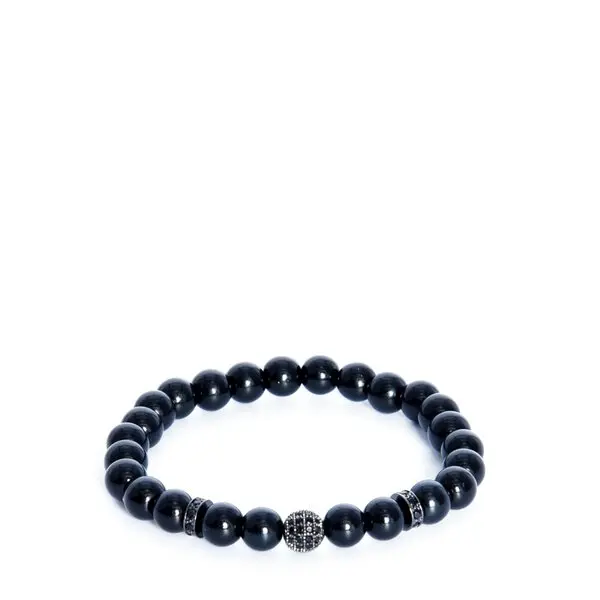 ADDICTED2 Balance Sterling Silver Bracelet - Black/silver