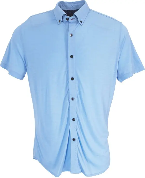 LORDS OF HARLECH Tobias Merino Shirt - Blue