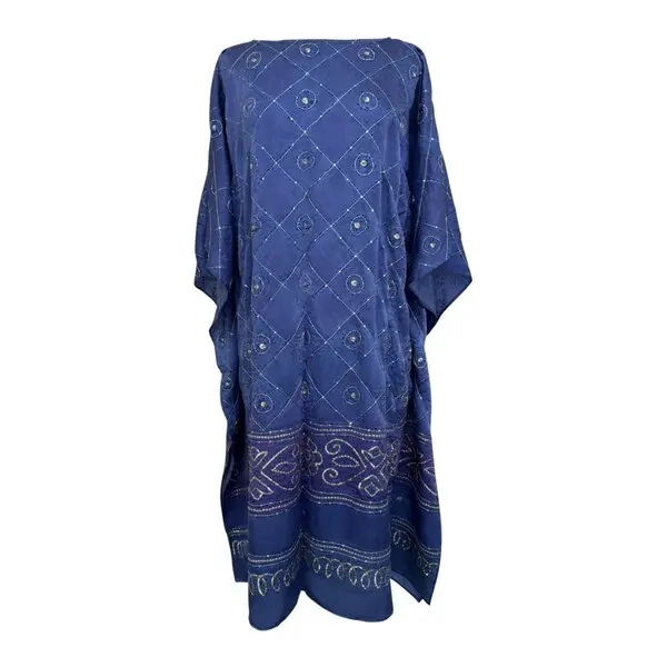 JOSHI Boat Neck French Silk Kaftan