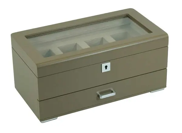 KENNETT WATCHES & ACCESSORIES Kennett Four-piece Wooden Watch Box With Drawer - Brown