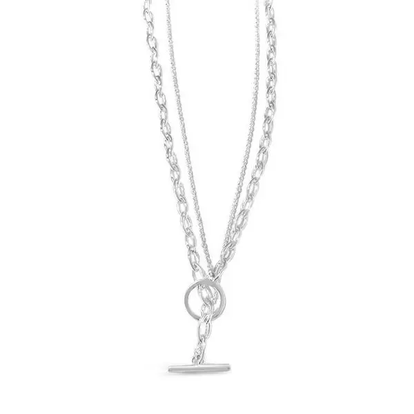 FV JEWELLERY Demi Double Chain Necklace - Silver