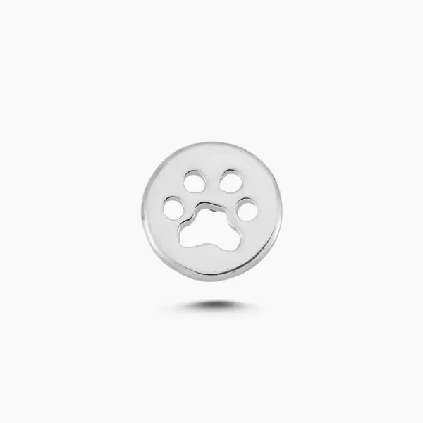 ECCE ARTISAN DIAMONDS 925k Sterling Paw Mini Pin - Silver