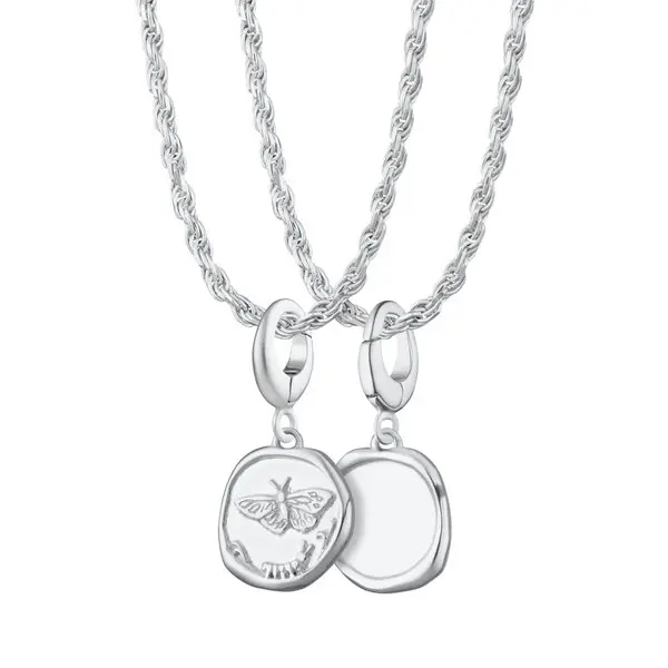 LILY CHARMED Sterling Manifest Change Charm Necklace - Silver