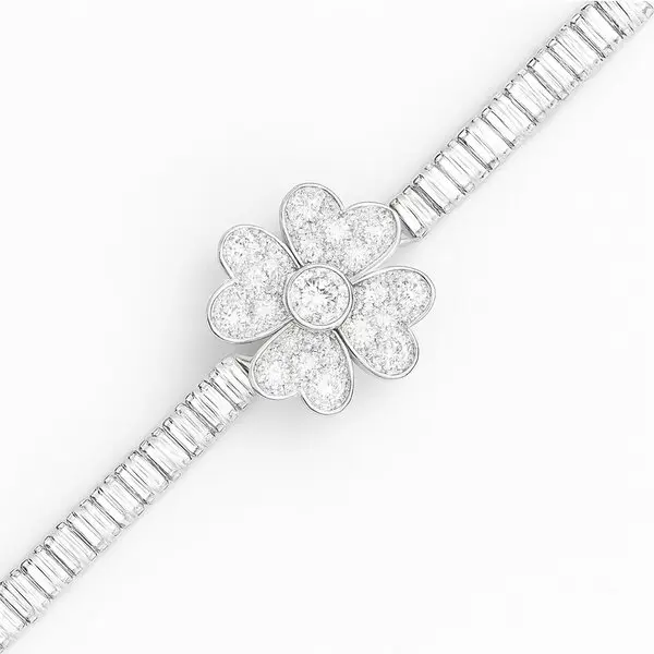 MAISON DE GALA Daisy Bloom Crystal Bracelet - Silver