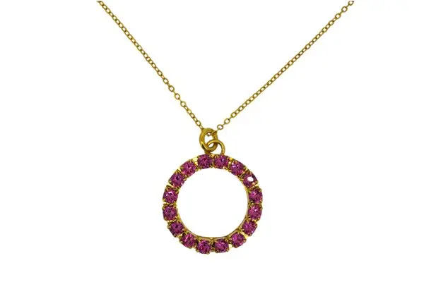 VICKISARGE Hoop Necklace - Pink