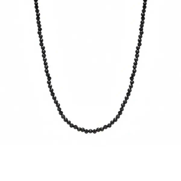 SPERO LONDON Sterling Silver Spinel Necklace - Black