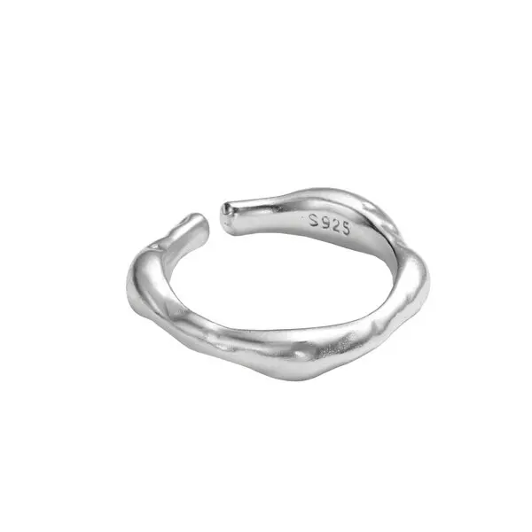 EVERY WAVE Flow Molten Sterling Ring - Silver