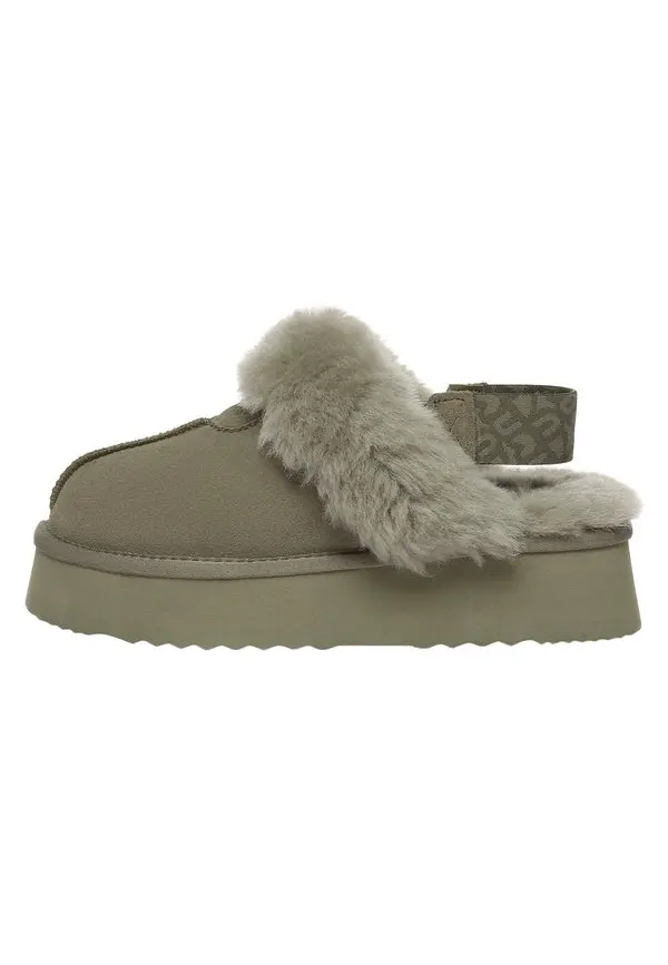 EVERAU AUSTRALIA Wagtail Platform Slippers - Green