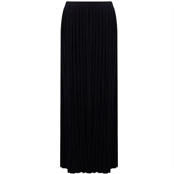 PERALUNA Pleated Maxi Knitted Skirt