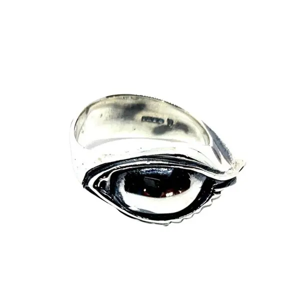TG-JEWELLERY BY TAMARA GERVASIO Sterling Silver 925 Eyes Ring - Silver/black