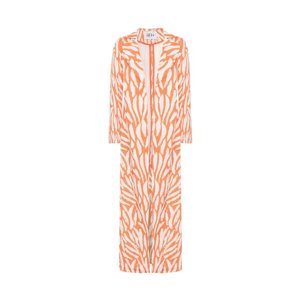 ROQAIA FASHION HOUSE Printed Kaftan - Orange