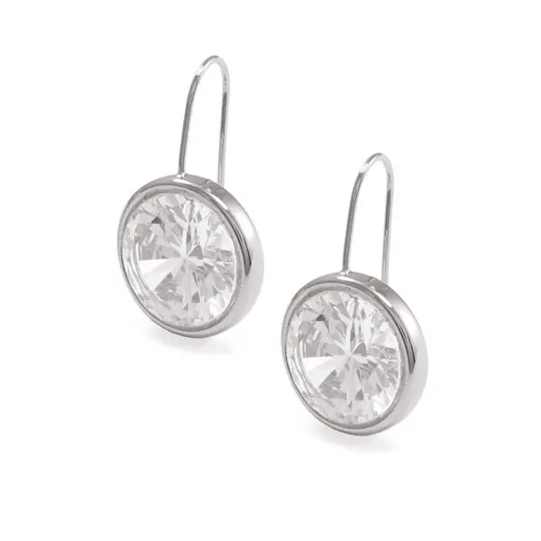 HYE JANE JEWELRY Parsons Clear Cubic Zirconia Drop Earrings - Silver
