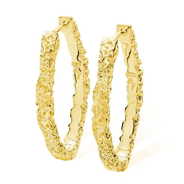LUCY QUARTERMAINE Medium Hoop Earrings In Vermeil - Gold
