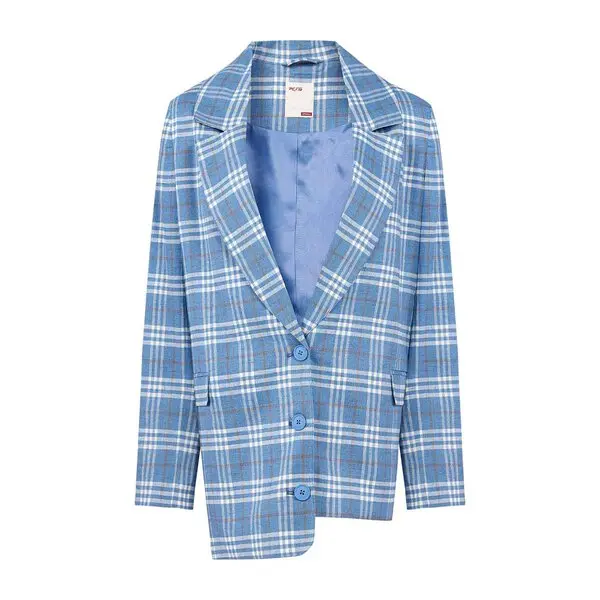 PCFG Multicolor Checked Blazer - Blue