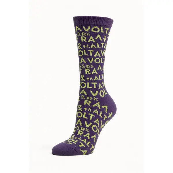 ALTRA VOLTA Monogram Crew Socks - Purple
