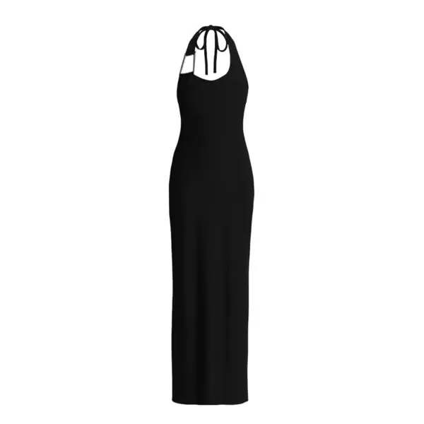 SALTEYE STUDIO Low-back Maxi Dress With Slit