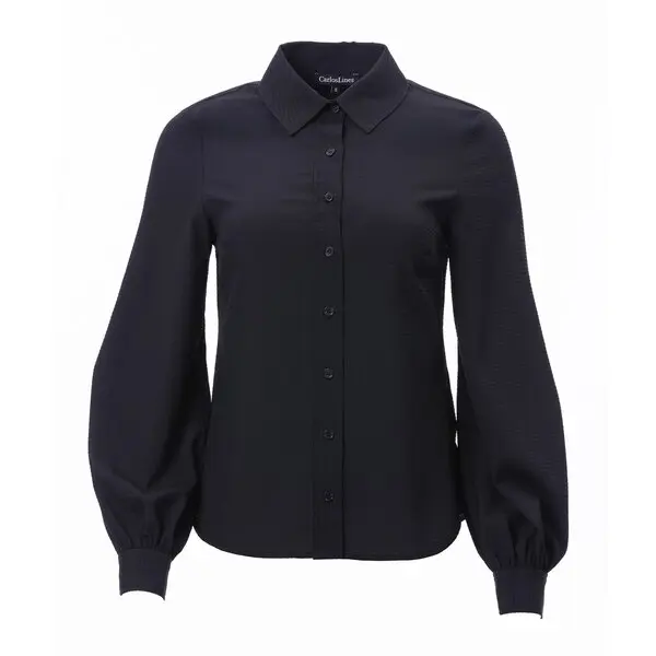 CARLOSLINES Button Down Long Sleeve Striped Satin Jacquard Shirt