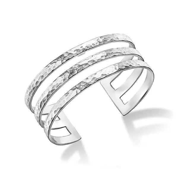 DOWER & HALL Triple Bar Nomad Cuff In Sterling - Silver