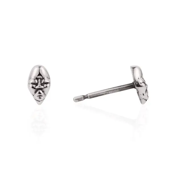 LEE RENEE Tiny Voodoo Erzulie Stud Earrings - Silver