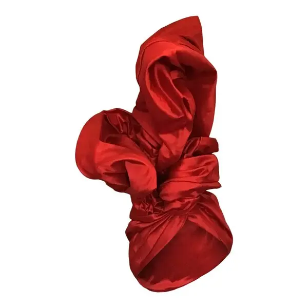 ROMER MILLINERY Xl Crescent True Silk Twisturban Turban - Red