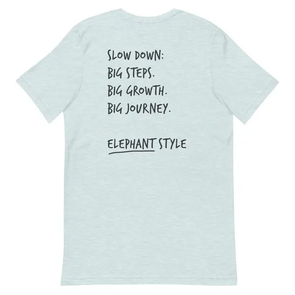 ANCHOR & CREW Ice Think Ocean Elephant Aspirations Cotton Embroidered T-shirt - Blue
