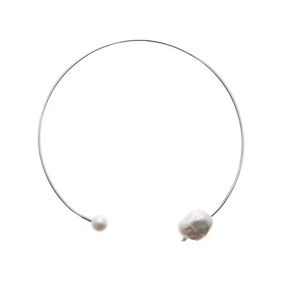 SILVER MOON Sterling Necklace With Pearls