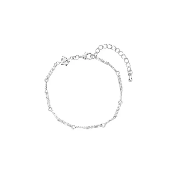 VANCHI Pia Crystal Link Bracelet - Silver