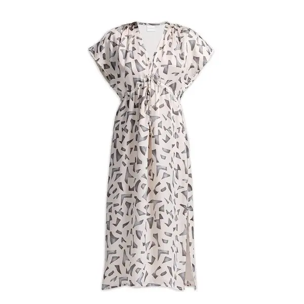 REISTOR Gathered Maxi Dress - White