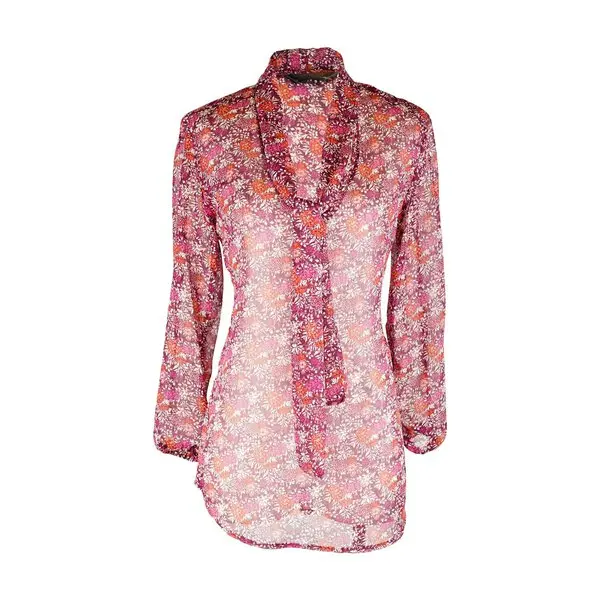 JENNAFER GRACE Cardamom Blossom Tie-front Blouse